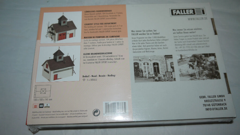 Faller 130336 Land Brandstation Nyt Byggesæt i æske. H0. - Elos ...