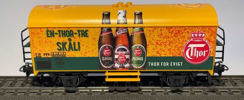 NYHED Marklin 4415.778 Én-Thor-Tre Skål! reklamevogn H0 NYT. - Elos ...